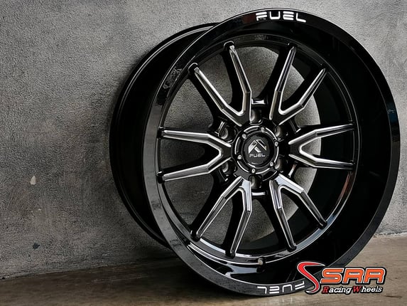 FUEL CLASH D761 20x10 6H139.7 ET-18 GLOSSY BLACK/MILLED - Truck2Hand.com